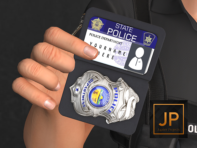 Second Life Marketplace - 12.[Since1975] Freeze! Police - ID Badge
